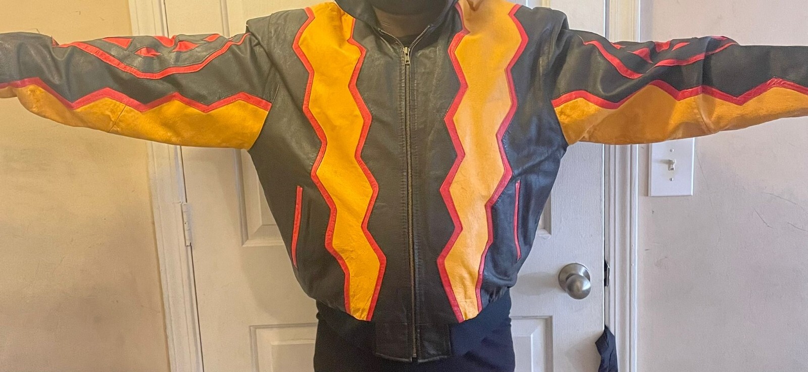 Vintage Michael Hoban Jacket WhereMI HOBO NATION Tribal Bomber Leather ...