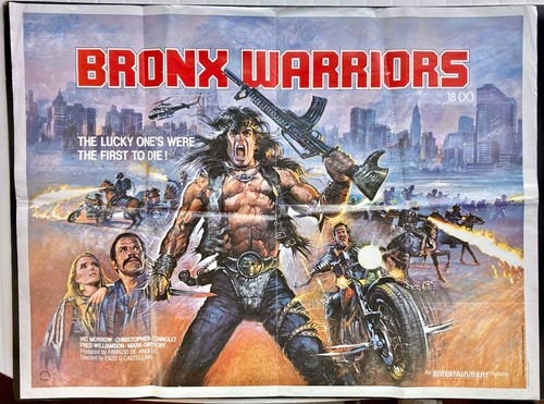 Bronx Warriors Original Quad Movie Cinema Poster Vic Morrow Christopher ...