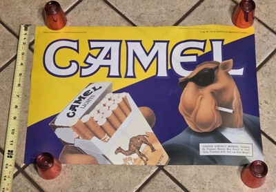 Banned Mascot Joe Camel Plastic Store Cigarette Sign Transparency Promo ...