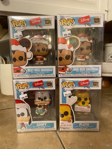 Funko Pop! Disney Christmas Set of 4 Figures #1224-1227 with Protectors ...