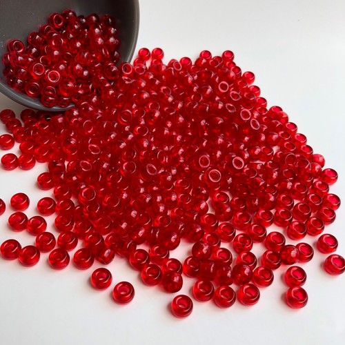 150X Red Pony Beads 9x6mm Acrylic Plastic Hair Craft Bead | eBay Australia