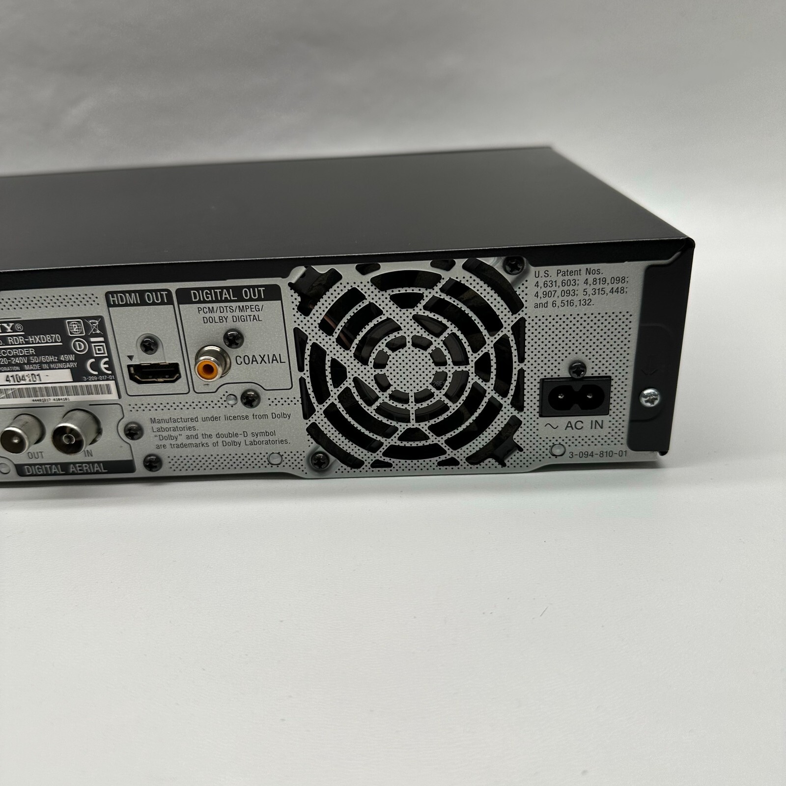 Sony RDR-HXD870 Freeview HDD DVD Recorder 160GB PVR Remote Multi Region ...