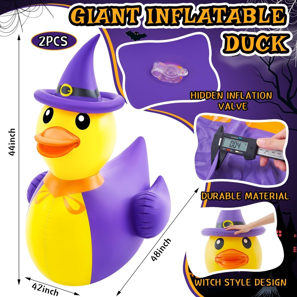 4 Feet Giant Inflatable Halloween Duck Huge Halloween Large Blow up ...