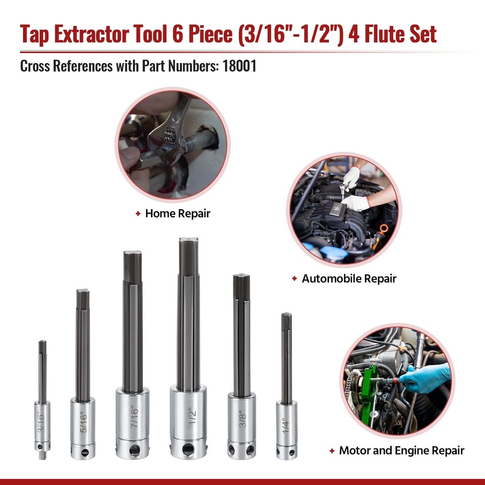 18001 Tap Extractor with Walton Tools 18001 Tap Extractor Set 6 Piece ...