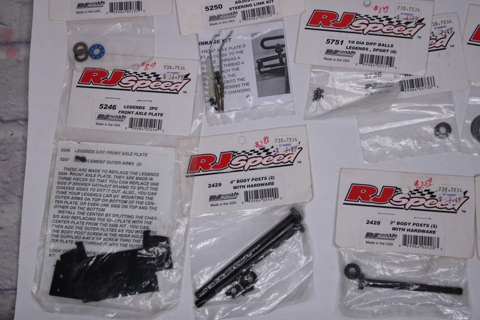 NOS RJ Speed Legends & Sport Parts Lot (12 Sealed Packs) –Discontinued ...
