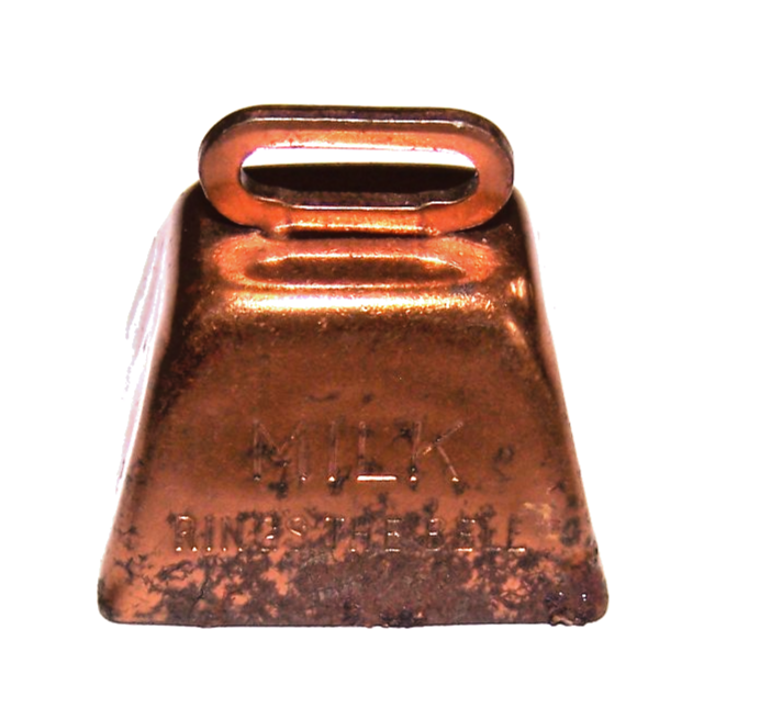 Vintage Rare Milk Guilford Dairy Milk Rings the Bell Miniature Cow Bell ...