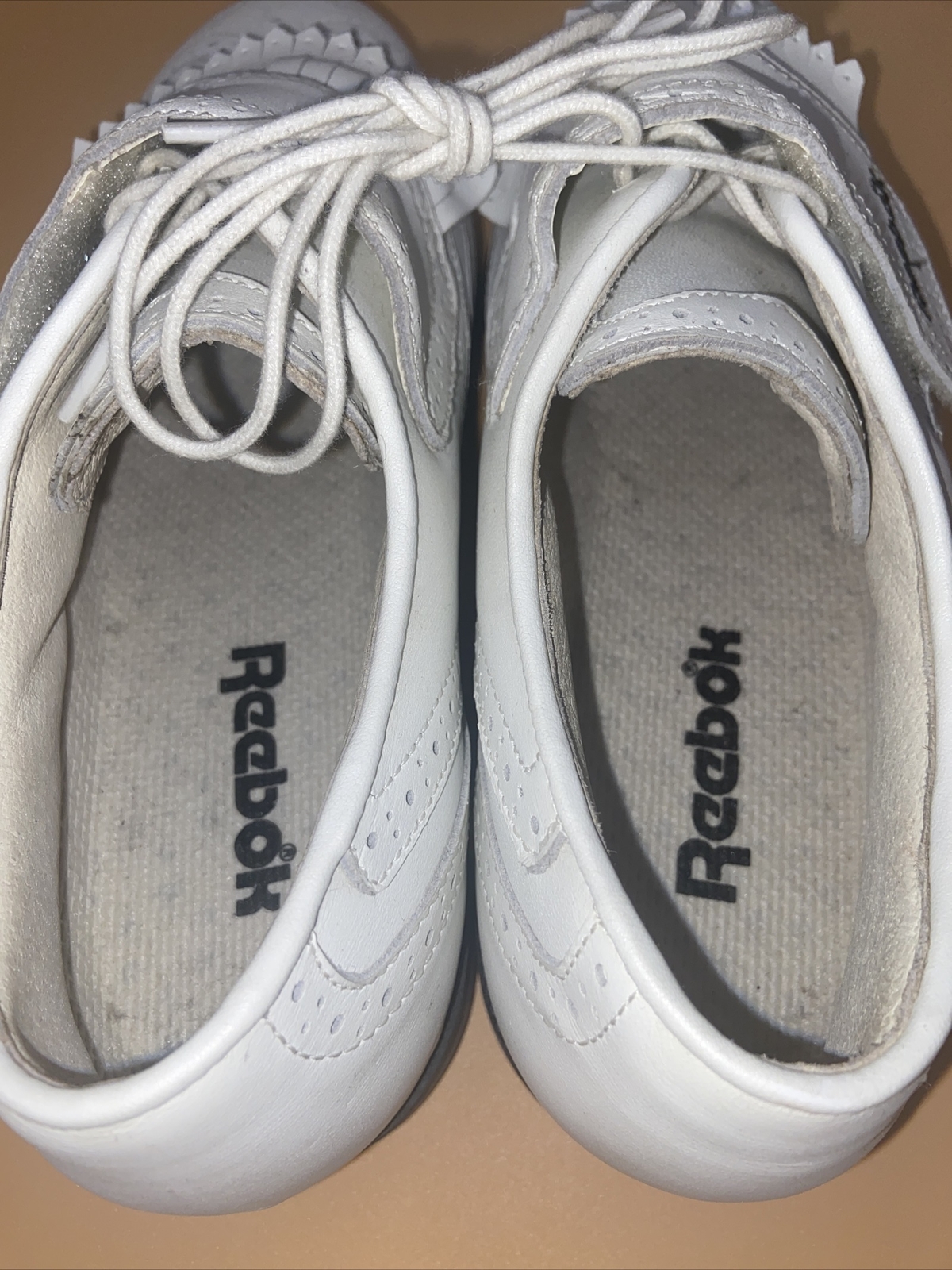 Reebok Greg Norman Wingtip Leather Golf Shoe Hard Spike Men’s Size 7 1/ ...