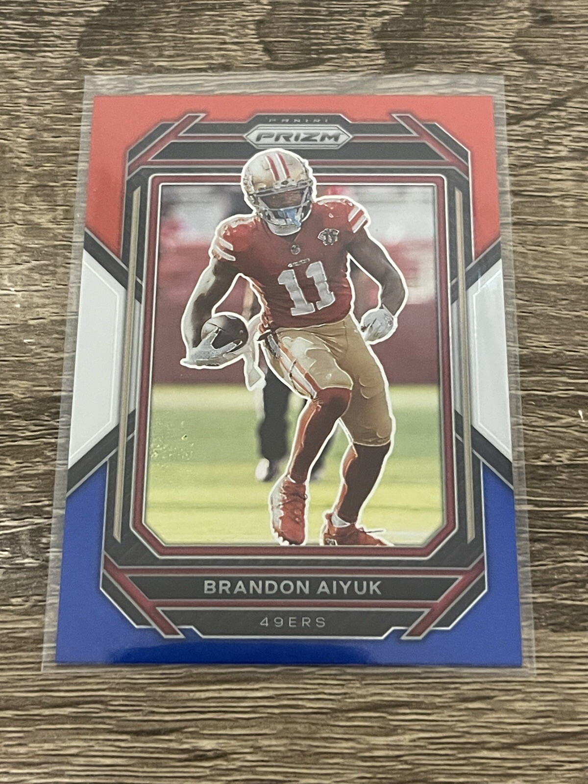 2022 PANINI PRIZM BRANDON AIYUK RED WHITE BLUE PARALLEL CARD SAN FRAN ...
