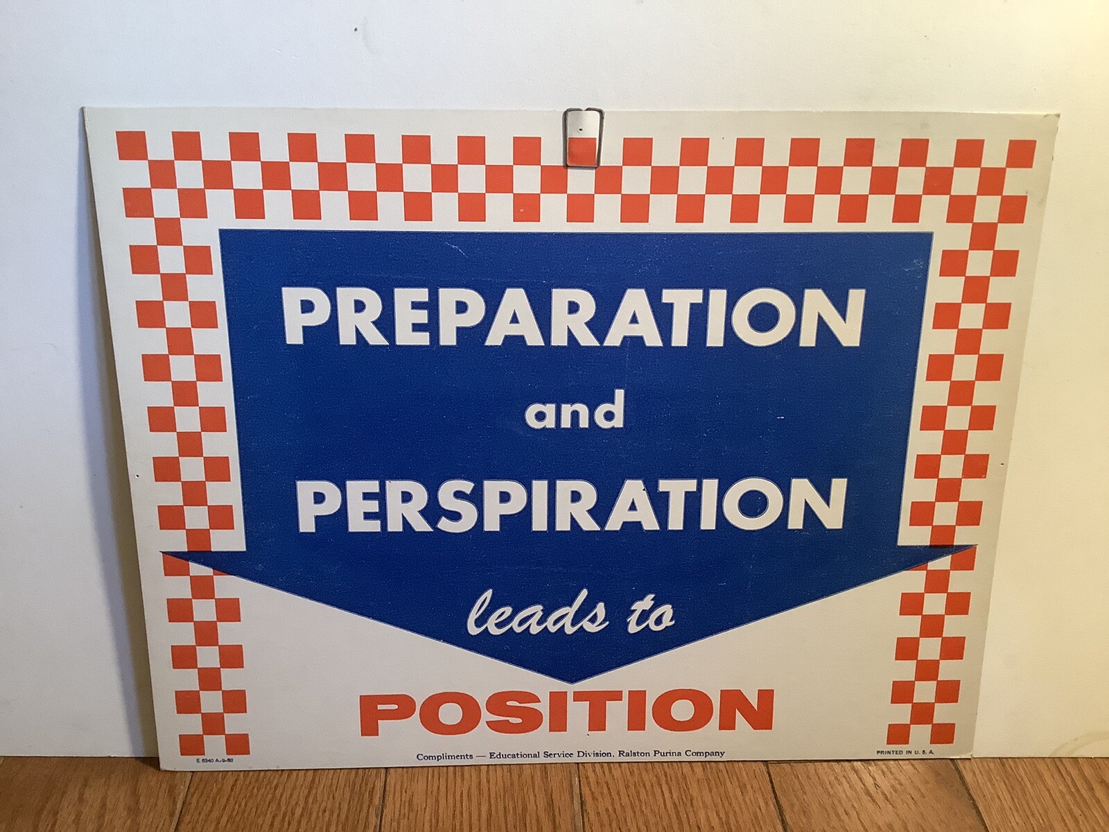 Vintage PURINA Farm Feed Cardboard Advertising Poster Sign 14”x11” 1960 ...