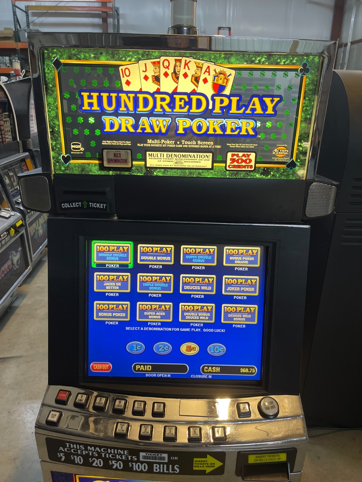 IGT Hundred Play Draw Poker Multi Games | eBay