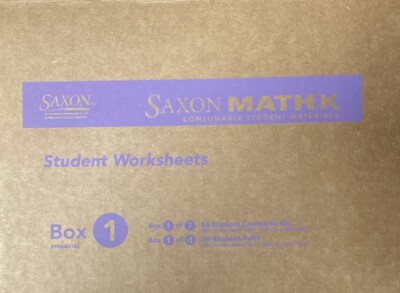 Saxon Math K Consumable Student Worksheets 24-Student Refill Box #1 of ...