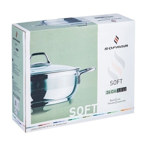 Sofram Stainless Steel Low Casserole Pot [3.2 qt, 4.2 qt] | eBay