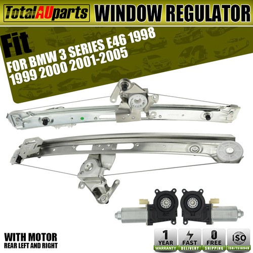 2x Window Regulator With Motor for BMW E46 316i 318i 320i 325i 1999 ...