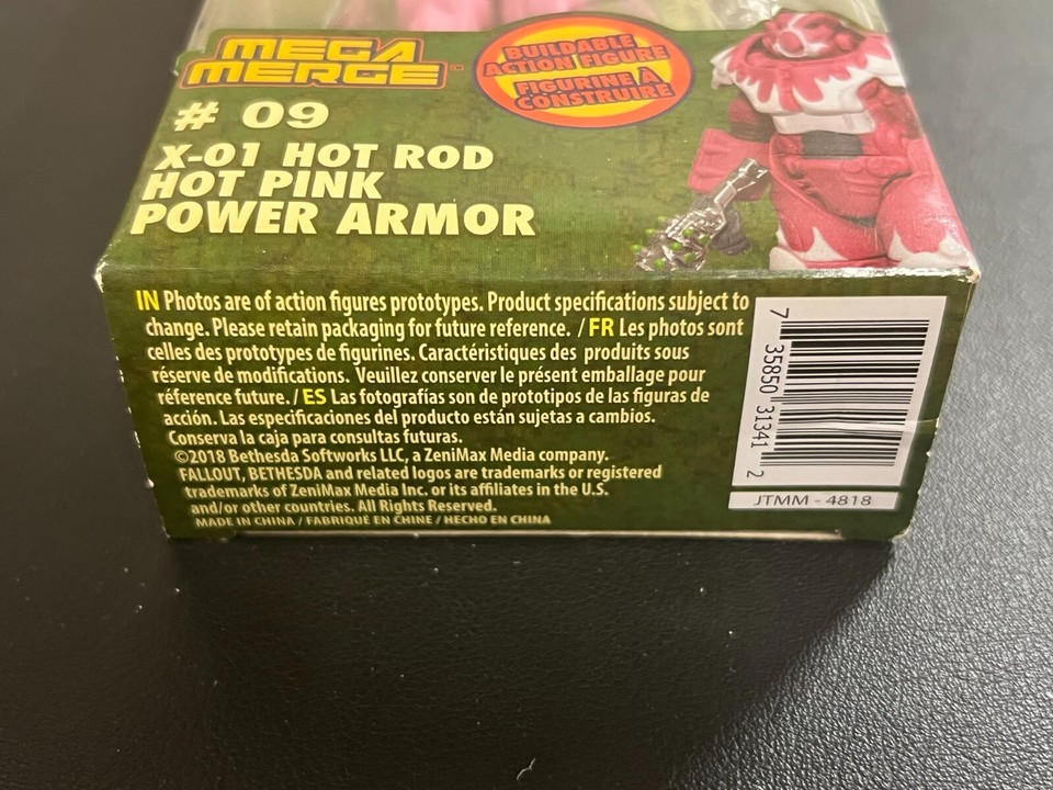Fallout Mega Merge Series 2 #09 X-01 Hot Rod Pink Power Armor Figure ...