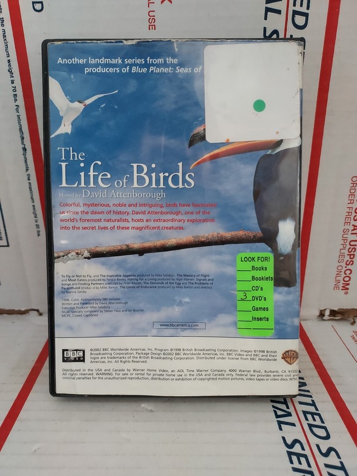 BBC’s The Life Of Birds: Hosted By David Attenborough Good Used DVD ...