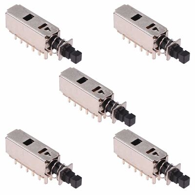 5 x Latching PCB Push Button Switch 4PDT | eBay