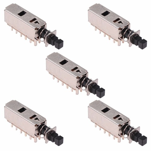 5 x Latching PCB Push Button Switch 4PDT | eBay