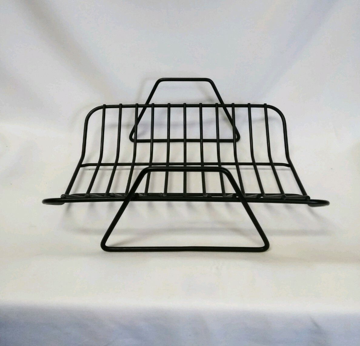 Wire mesh letter/Paper tray desk basket black Steel Heavy Duty 11"x14 ...
