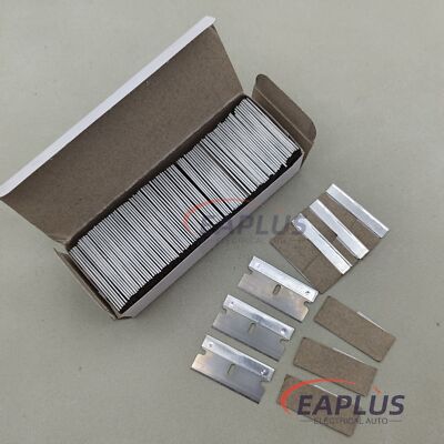 100 PCS Razor Blades Single Edge Extra Sharp Heat Treated Safety Knife ...