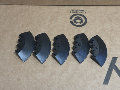 LEGO Parts - Black Brick, Round Corner 6 x 6 w Slope 33 Edge - No 95188 ...