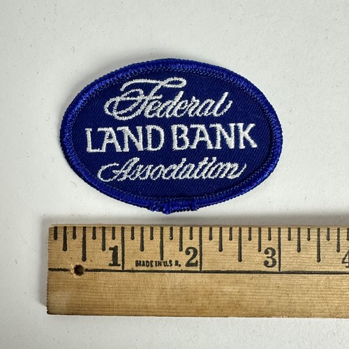 Vintage Federal Land Bank Association Embroidered Patch Blue Oval | eBay