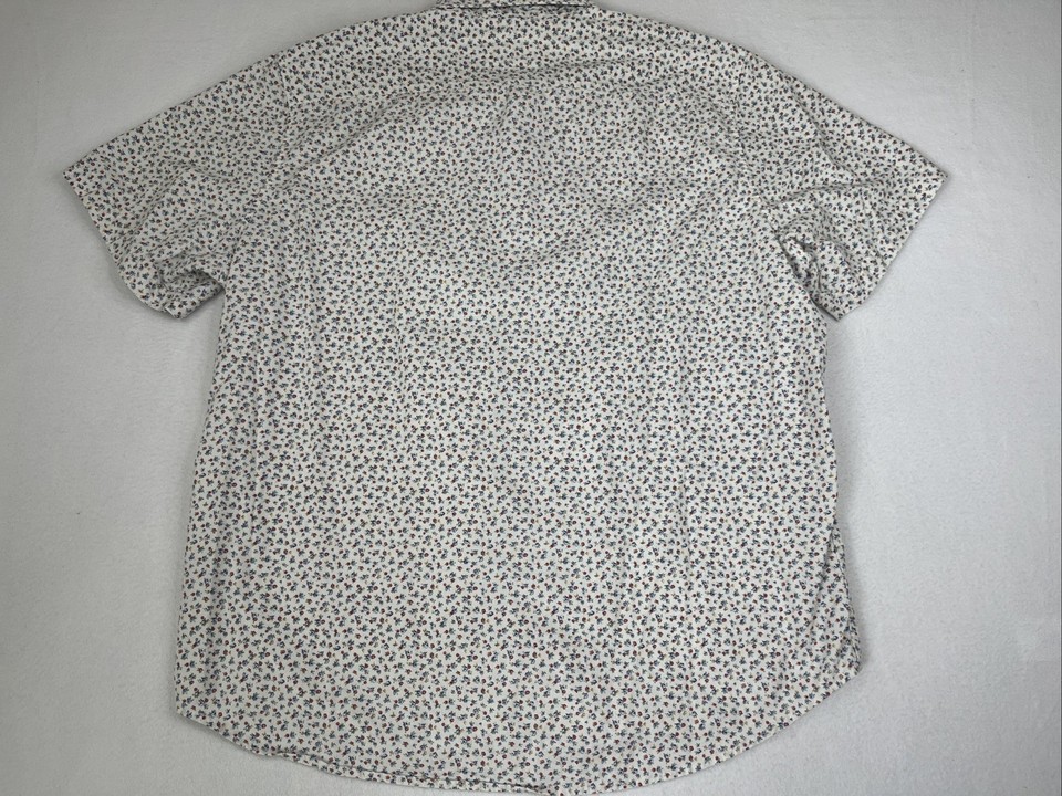 Denim Supply Ralph Lauren Shirt Mens XXL Red White Blue Roses Flower ...