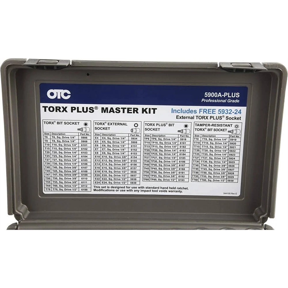 OTC Tools 5900A-PLUS Master Torx Bit Socket Set (53-Piece) | eBay