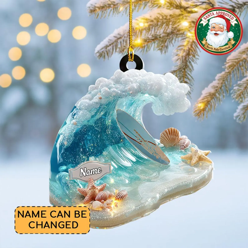 2D FLAT Surf Zone Wave Ornament , Miniature Ocean Wave Sculpture ...
