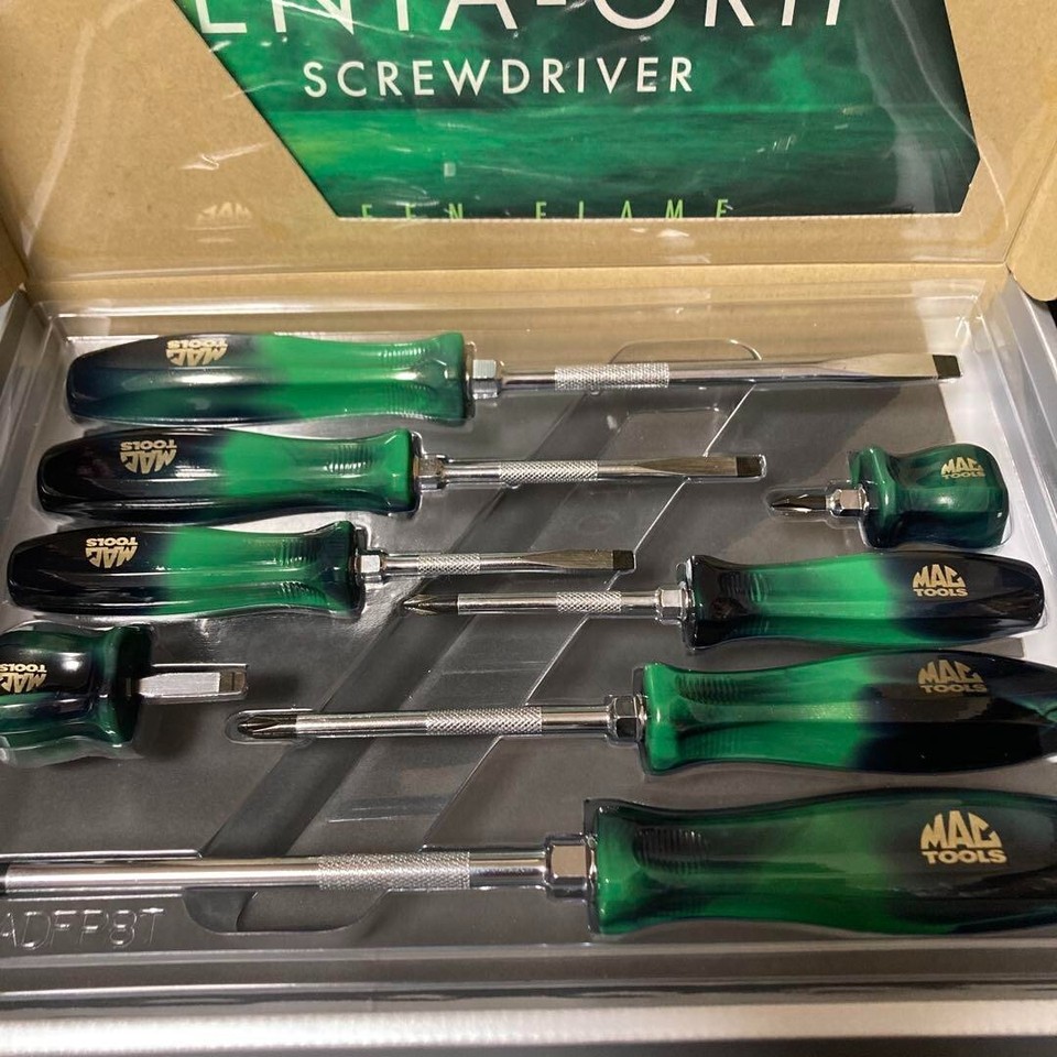 MAC TOOLS Screwdriver set 8PC 2024 Limited PENTA-GRIP from Japan GREEN ...