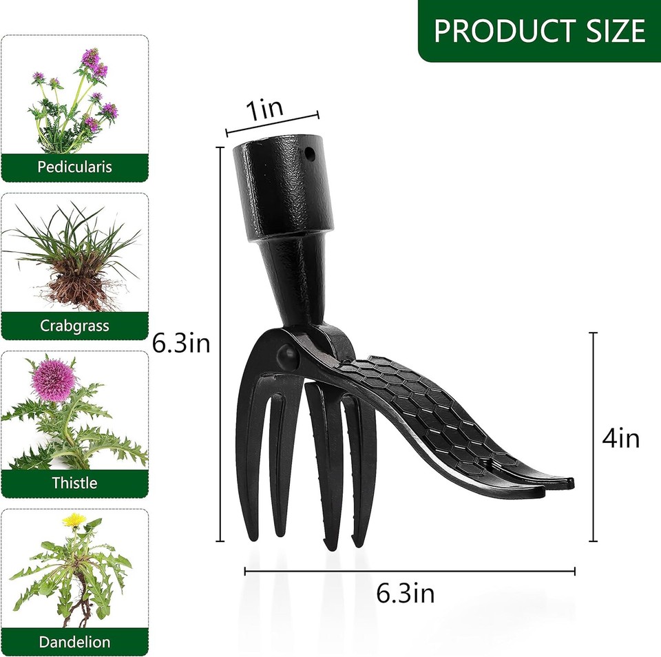 Weeder Puller Stand Up Weed Tool Handle Claw Garden Outdoor Root ...