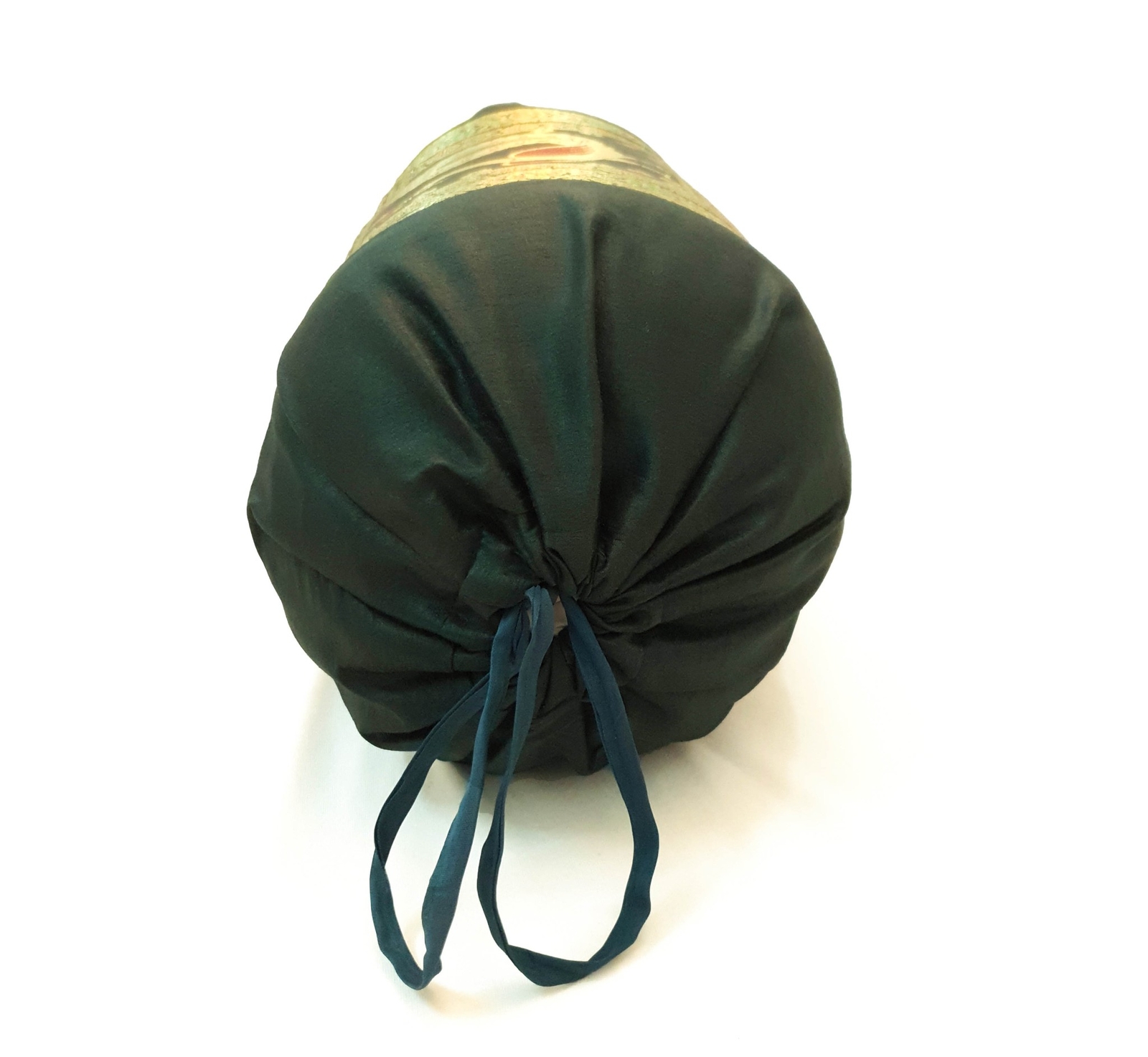 30x15 Inch Bolster Cover Bottle Green Peacock Woven Zari Brocade ...