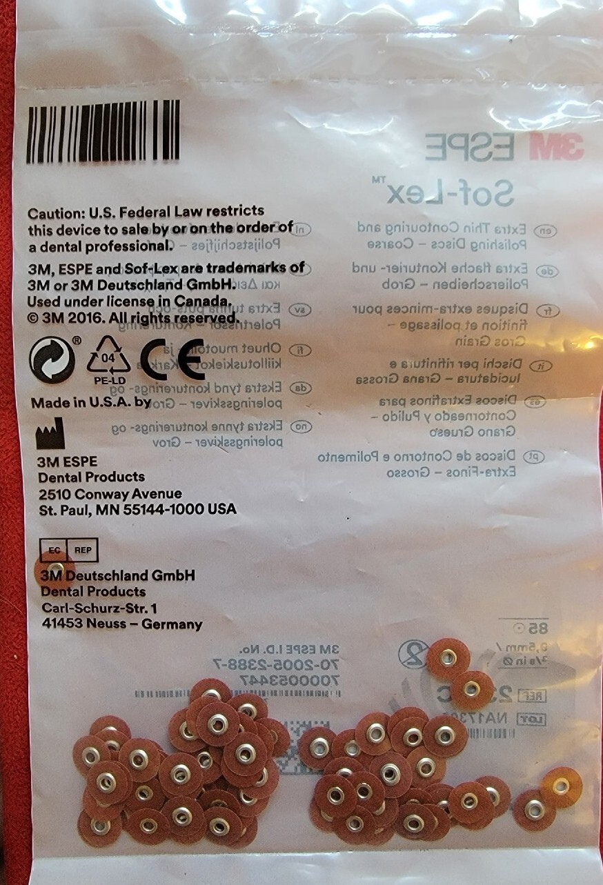2381C - 3M ESPE Sof-Lex Discs Course Soflex contouring and polishing 85 ...
