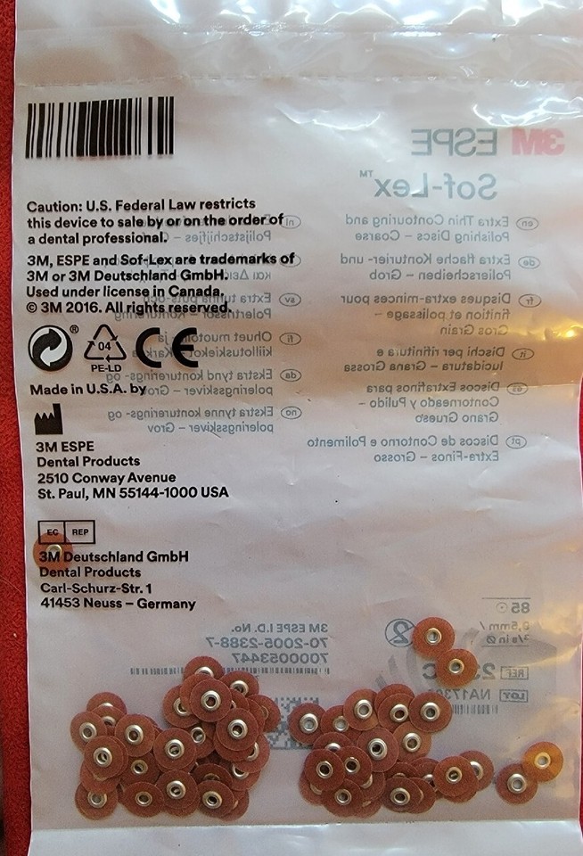 2381C - 3M ESPE Sof-Lex Discs Course Soflex contouring and polishing 85 ...