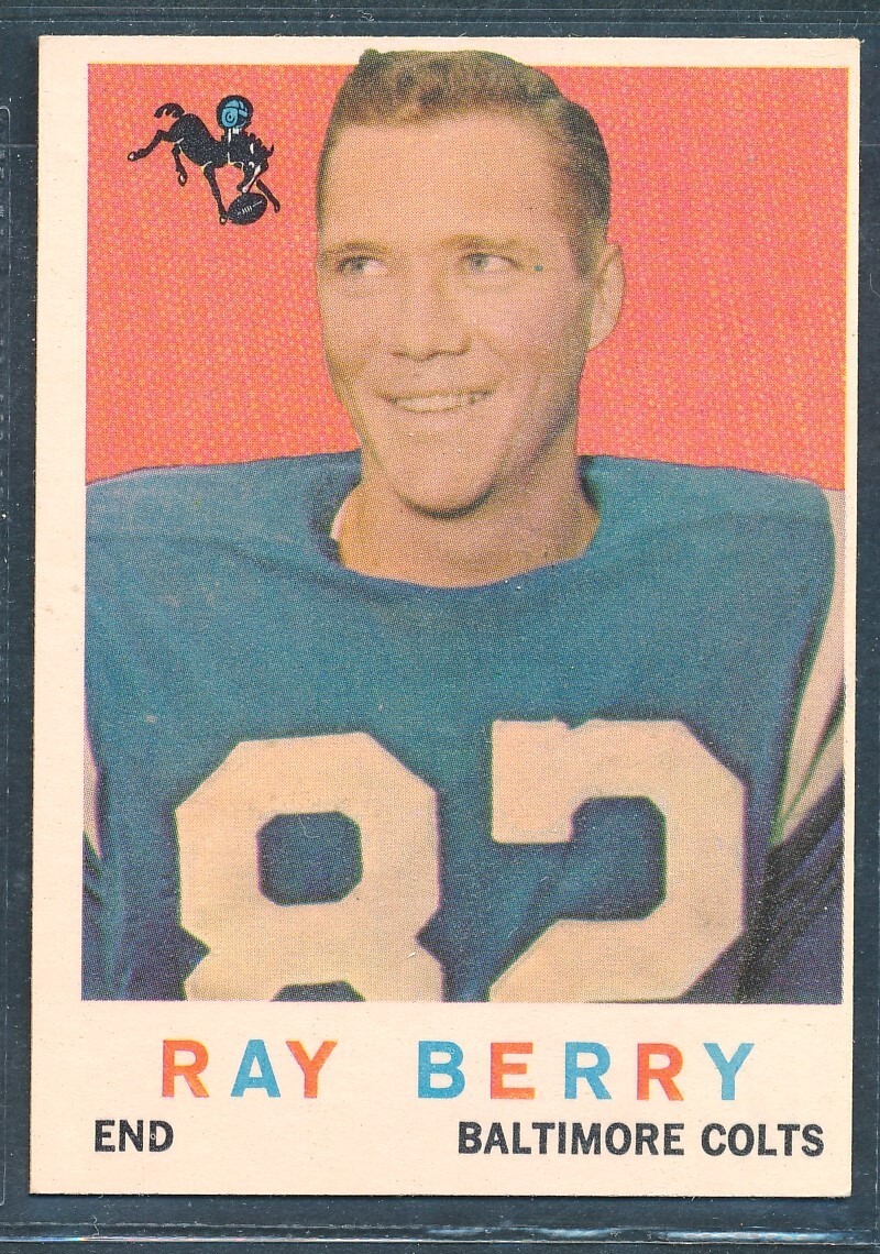 1959 Topps Football #55: RAYMOND RAY BERRY Baltimore Colts HOF ~ EX to ...