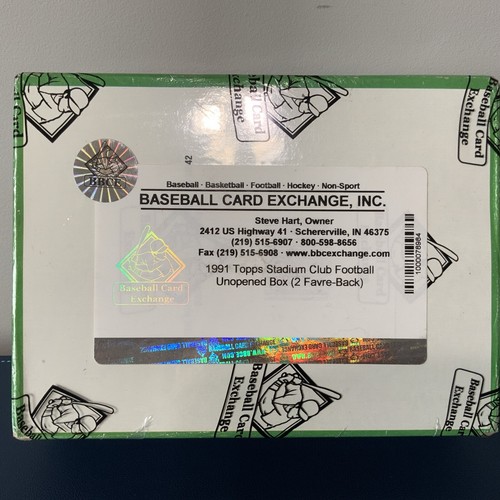 1991 Topps Stadium Club Football BBCE FASC Sealed Unopened Wax Box 2 ...