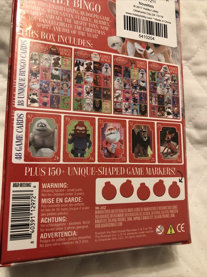 Rudolph The Red-Nosed Reindeer Family Bingo Game Christmas Misfit Approved | eBay