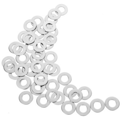 50 Pcs Stainless Flat Washer Metal Screw Washers Small for Screws ...