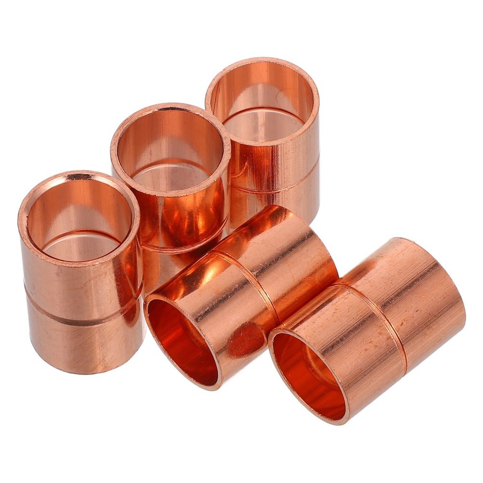 5pcs Straight Copper Coupling Fittings for HVAC Systems Welding Joint ...