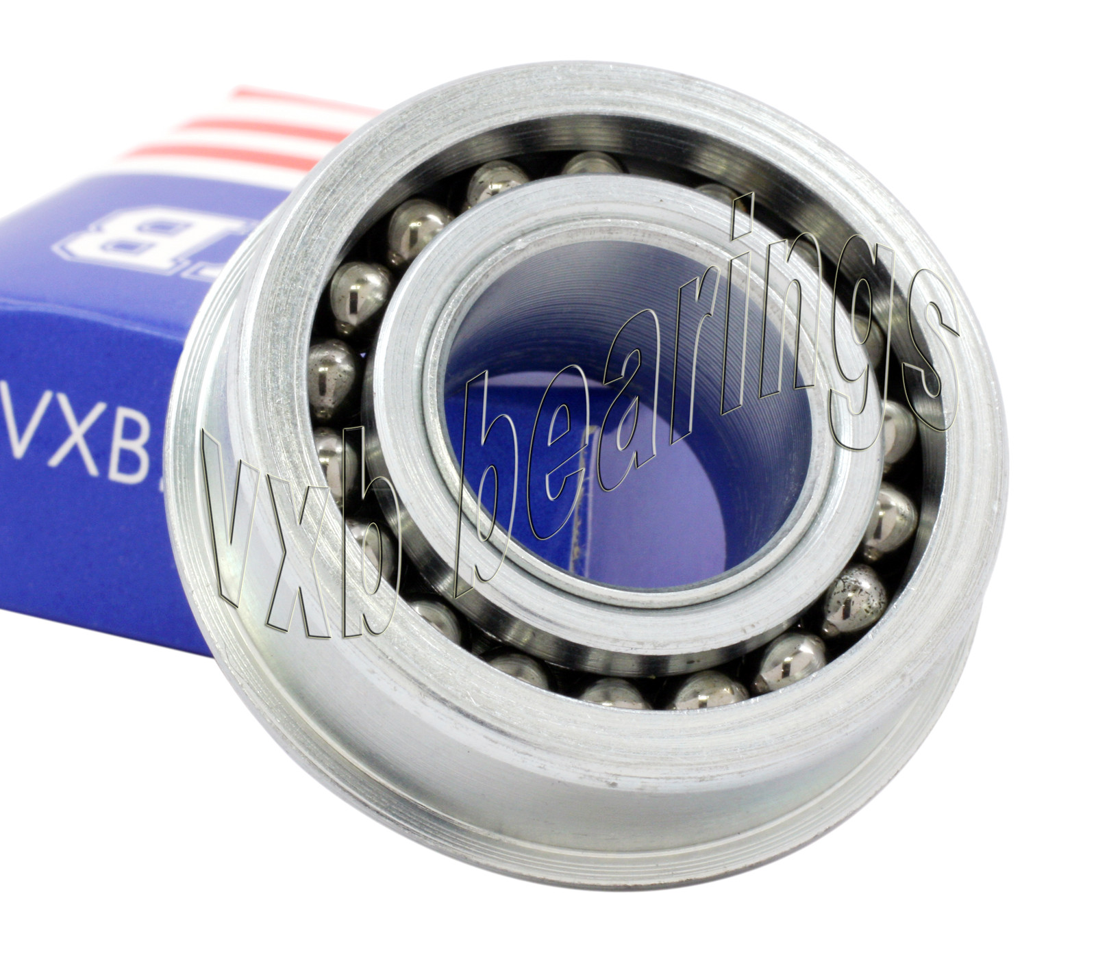 F1234 Unground Flanged Full Complement Ball Bearing 3/8"x 1 1/16"x 7/16 ...