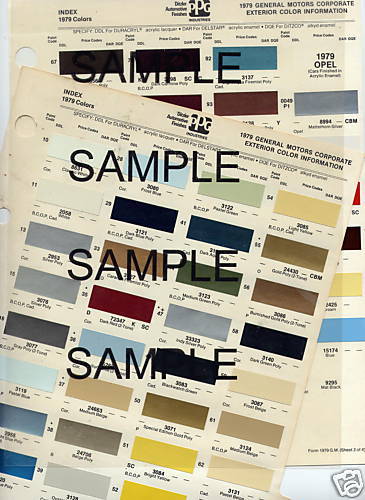 1978 HORNET MATADOR GREMLIN JEEP CONCORD PACER 78 PAINT CHIPS DITZLER ...