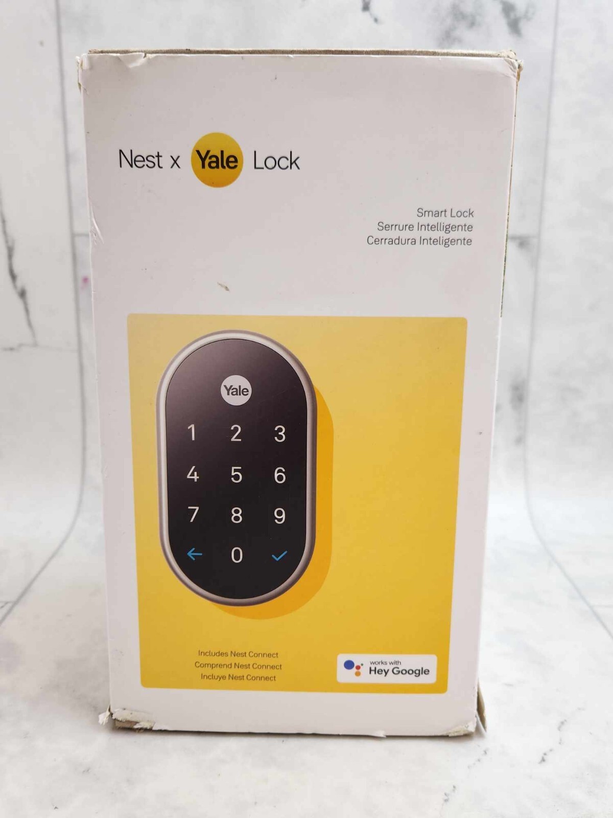 Nest x Yale Lock Satin Nickel Google Nest Connect RB-YRD540-WV-619 ...