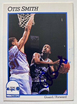 OTIS SMITH SIGNED IP 1991-92 NBA HOOPS #153 ORLANDO MAGIC AUTO | eBay