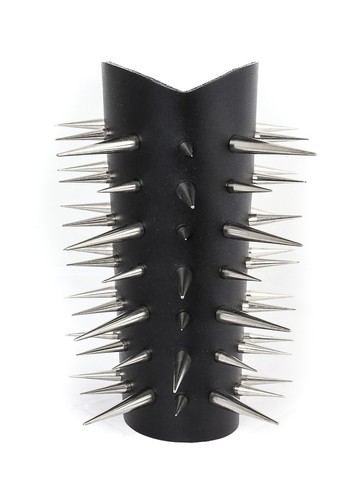 Slim Pin Spike Leather Gauntlets Death Metal Punk Cyber Goth 49 Screw ...