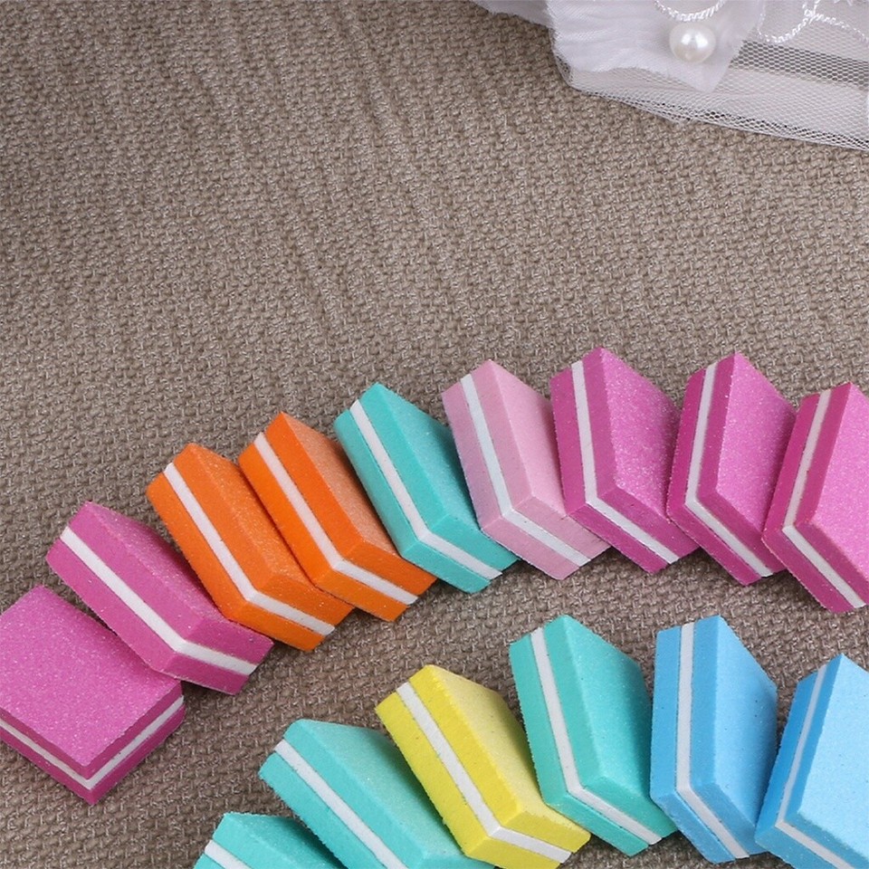 10PCS buffer for nails Four Sided Nail File Nail Smoothing Block Polish ...