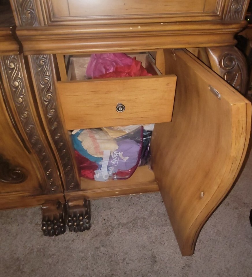 Michael AMINI French Style Entertainment Center 2 Beveled China ...