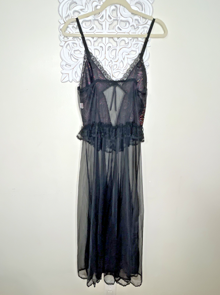 Vintage Designs by Faris size MEDIUM Intimate Negligee Gown Set Gothic ...