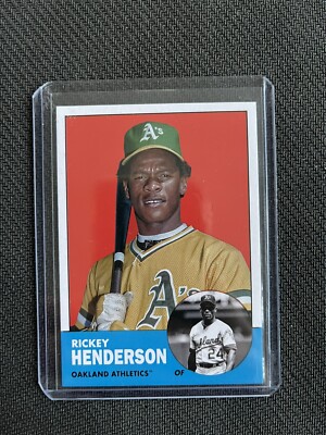 RICKEY HENDERSON 2022 TOPPS ARCHIVES BACKGROUND REPLACEMENT VARIATION ...