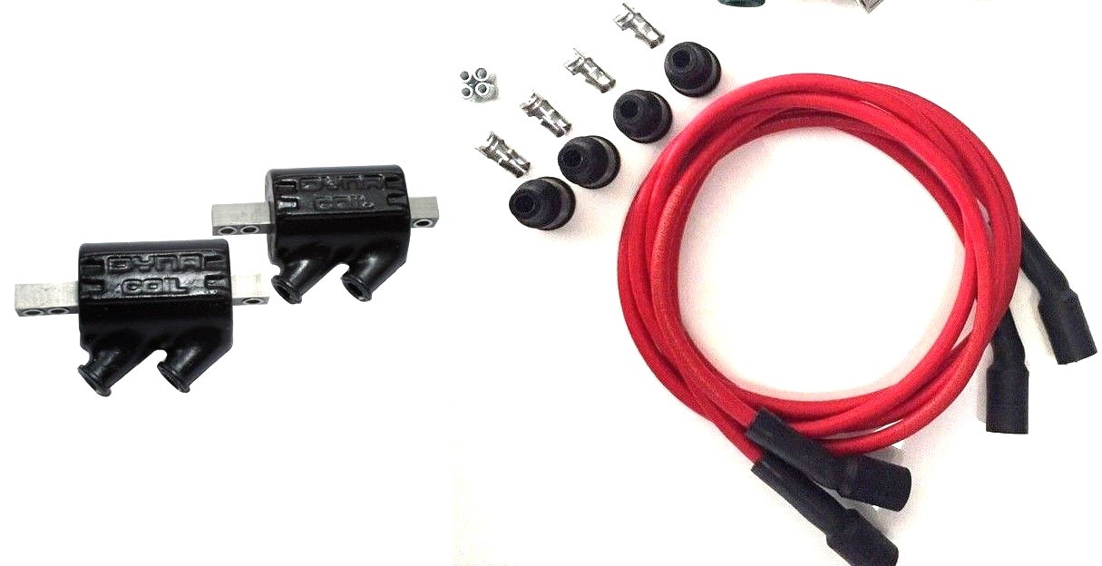 Dynatek Coil 5 ohm Dual Output Coils Dyna & 7mm Copper Core Wires Red ...