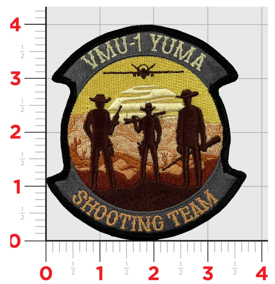 MARINE CORPS VMU-1 WATCHDOGS SHOOTING TEAM EMBROIDERED PATCH HOOK ...