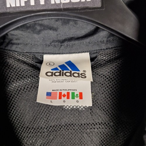 Vtg.Adidas 3 Stripe Black/green Warm Up Jacket RN 88387 Mens Size Lg | eBay